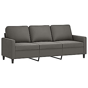 vidaXL 3-Seater Sofa Dark Gray 70.9" Velvet