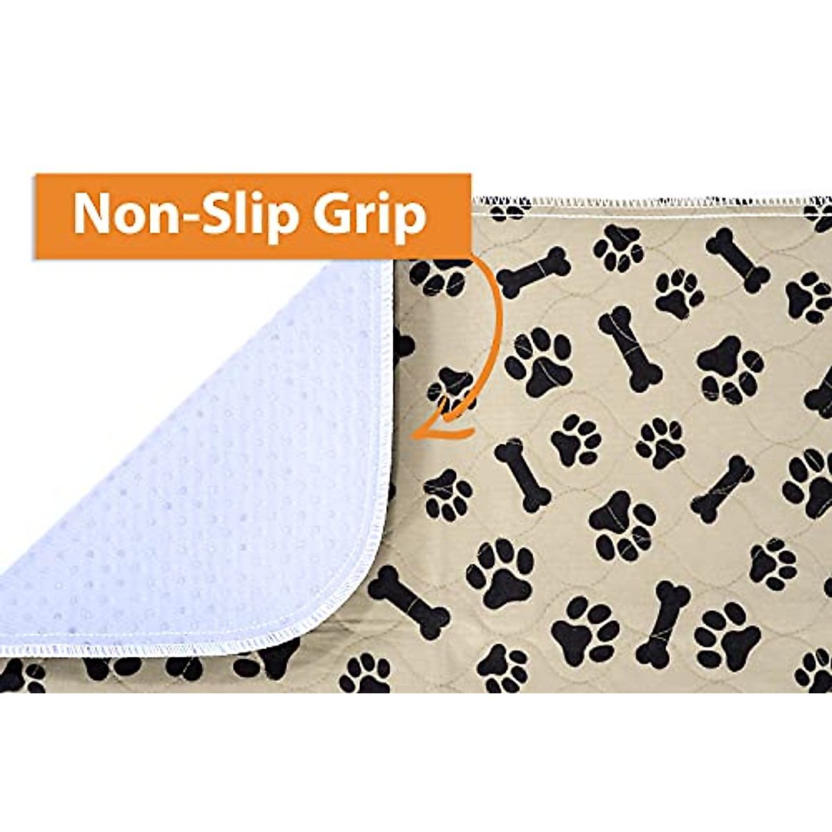 JUNGLE CREATIONS Washable Pee Pads for Dogs (3-Pack) Reusable Waterproof Potty Training Mats for Puppy Playpen, Whelping Box, Crate Liner for Small, Medium, Large, and XL Pets (30" x 36")