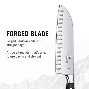 Victorinox Forged 7-Inch Granton Edge Santoku Knife