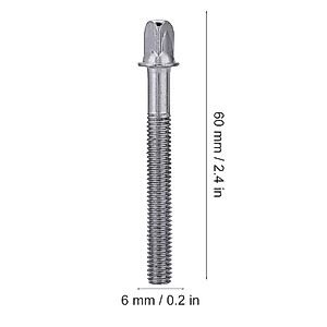 6Pcs Screw Rods, 60mm Drum Tight Screw Tension Rods Percussion Replacement Accessory