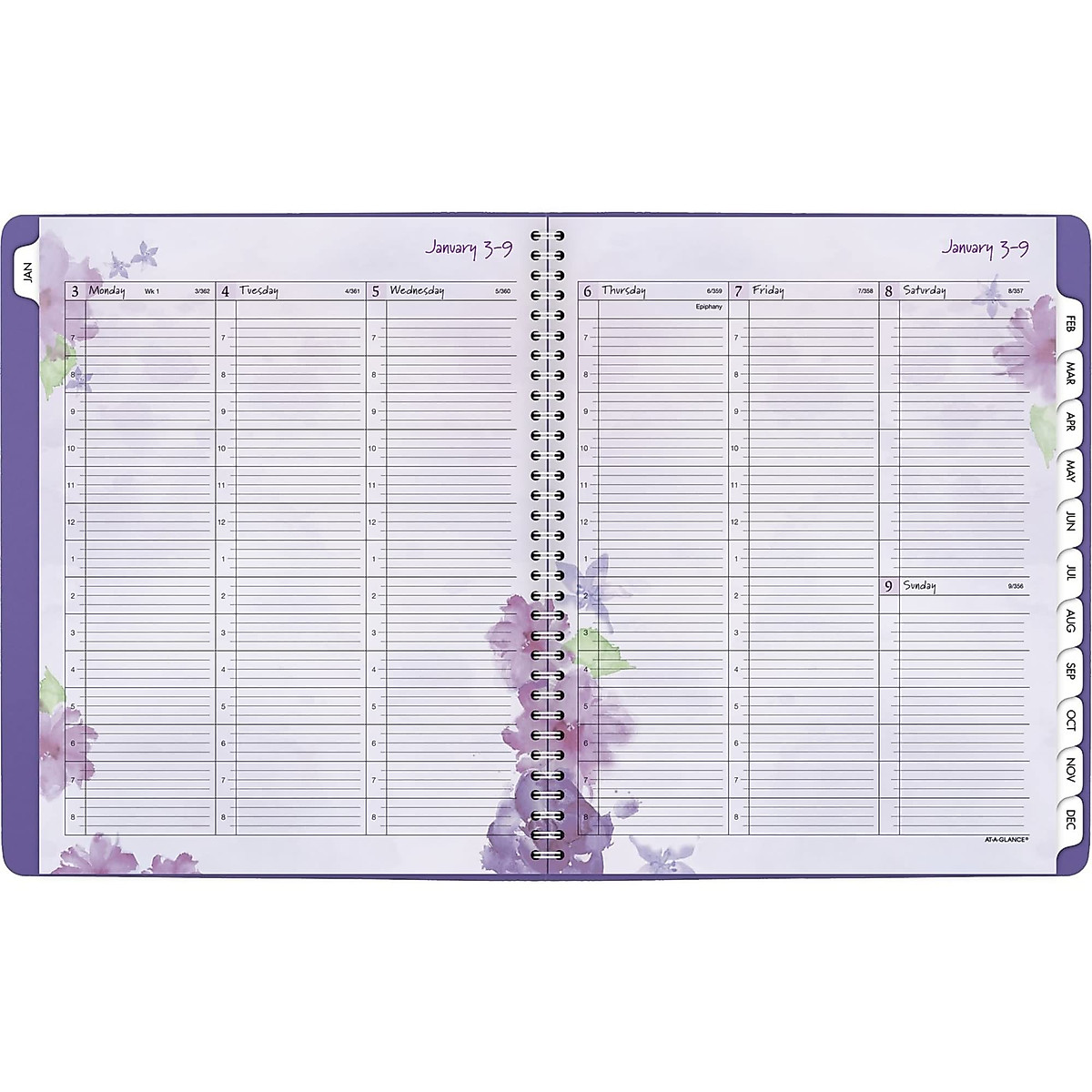 AT-A-GLANCE 2022 Weekly & Monthly Appointment Book & Planner by AT-A-GLANCE, 8-1/2" x 11", Large, Beautiful Day, Lavender (938P-905)