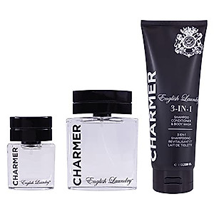 Charmer by English Laundry Eau de Parfum for Men 3 Piece Gift Set, 3.4 fl. oz.