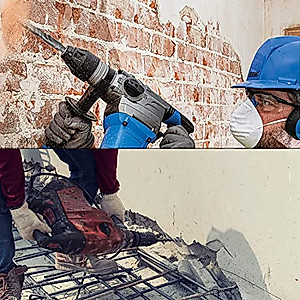 Concrete SDS Plus Rotary Hammer Drill Bit Sets, 5PCS 13In Tungsten Steel Alloy Masonry Double Flute Drill Bits Hole Opening Tool for Brick, Cement, 3/8x13In, 1/2x13In, 5/8x13In, 7/10x13In, 7/8x13In