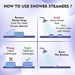 Effiland Aromatherapy Shower Steamers and Soap Holder Set, 6-Pack Shower Bombs with Essential Oils,Bath Gift for Women and Men Relaxing, Lavender, Eucalyptus, Peppermint, Orange Self Care Shower Set