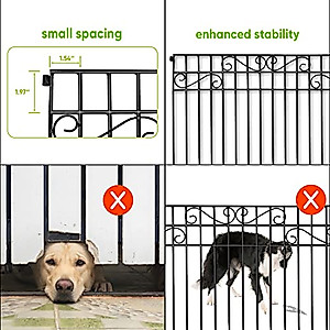 Doozx Animal Barrier Fence 10 Pack No Dig Fencing 12in(H) X 16.3ft(L), Rustproof Metal Wire Panel Decorative Garden Fence for Dog Rabbit Pet Outdoor Decor