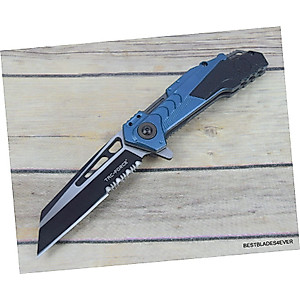 Tactical Open Folding Pocket Knife With Clip Outdoor Survival Hunting Knife for Camping by Survival Steel