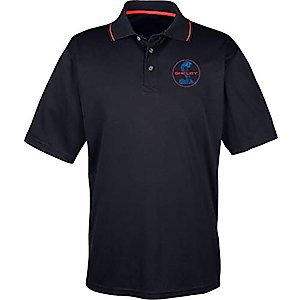 Ford Mustang Shelby Blue and Red Two Tone Polo, Black 6XL