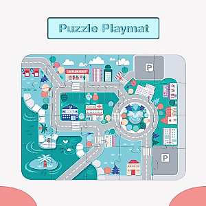 Xylolin Wooden Building Blocks Set, 115 Pieces City Construction Stacking Blocks Toys, Preschool Learning Educational Toys Boys Girls Age 3 4 5 6 Years Old