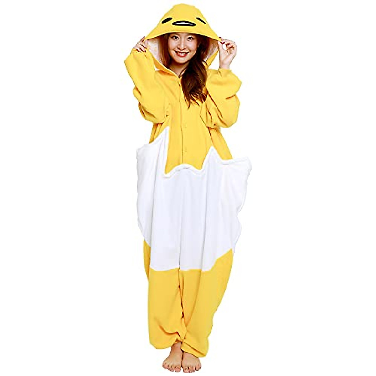 SAZAC Gudetama Sanrio Kigurumi - Onesie Jumpsuit Halloween Costume