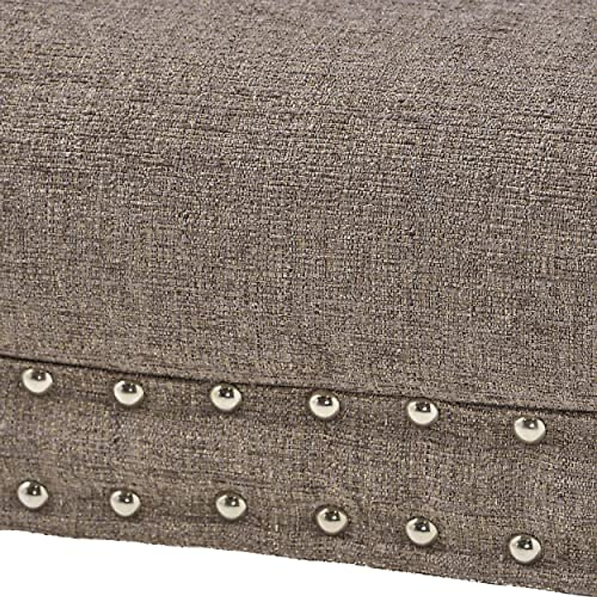 Christopher Knight Home Rosalynn Tufted Fabric Ottoman / Bench, Granite