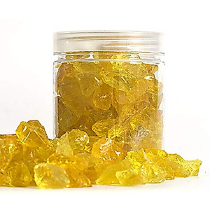 High Luster Reflective Fire Glass Gravel,Fire Gems,Fire Drops,Fire Glass Pebbles Stones Beads Chips for Fire Pit Fish Tank Aquarium Garden,1-2cm,540g/1.19lb (Yellow)