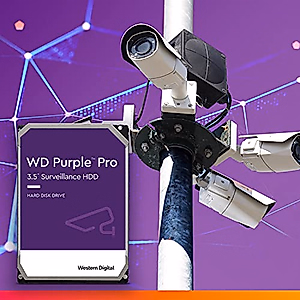 Western Digital 12TB WD Purple Pro Surveillance Internal Hard Drive HDD - SATA 6 Gb/s, 256 MB Cache, 3.5" - WD121PURP
