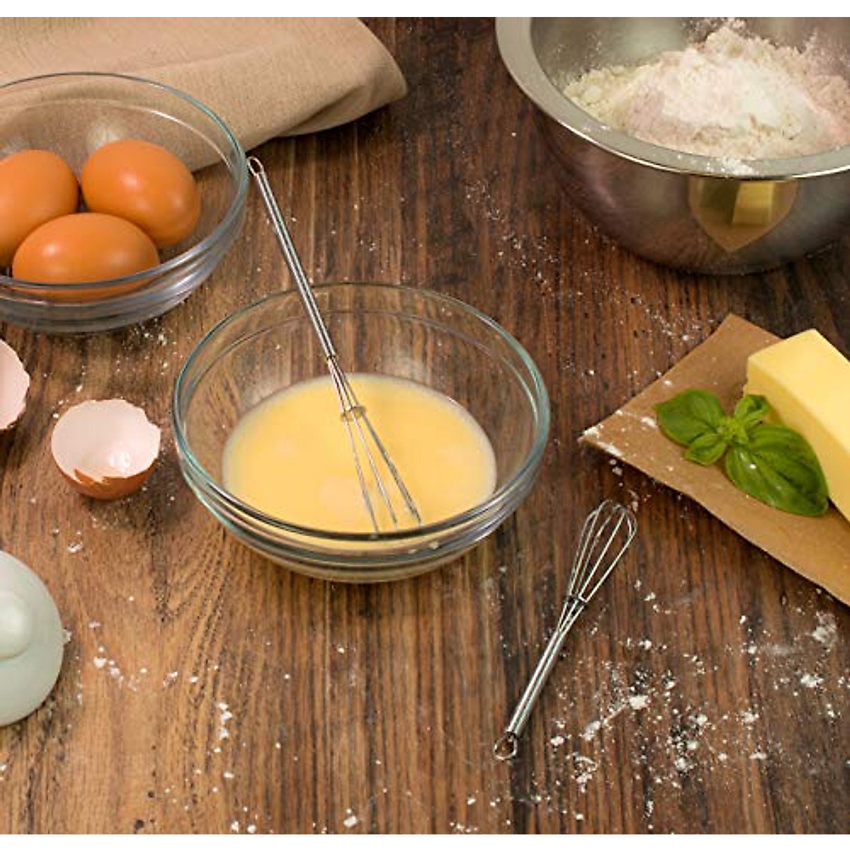 Mrs. Anderson’s Baking Mini Whisks, Includes 1 Each 5-Inch and 7-Inch Whisk