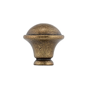 Richelieu Hardware BP872R3 Nantes Collection 1 1/4-inch (32 mm) Regency Brass Traditional Cabinet and Drawer Mushroom Knob for Kitchen, Bathroom, and Furniture