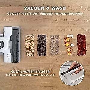 iHome WetVac WV5, Cordless Wet Dry Vacuum Cleaner and Mop, Self Cleaning Brush Roll, Dual Tank System, Multi Surface Hard Floor Cleaner, 45 Minute Runtime (Renewed)