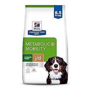 HILL'S PRESCRIPTION DIET ​Metabolic + Mobility, Weight + j/d Joint Care Chicken Flavor Dry Dog Food, Veterinary Diet, 8.5 lb. Bag
