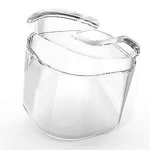 Transparent Glass Skull Shaver Rinse Stand - Compatible with Pitbull Skull Shaver and Electric Pitbull,Palm, Butterfly Kiss, Butterfly Pro and Bald Eagle Shavers for Men and Women.