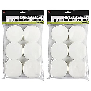 600 Premium Gun Cleaning Patches 2.5" Round White Care Pistol Rifle Maintenance