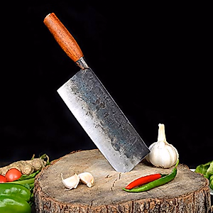 臻三环 ZhenSanHuan HandHammered Forged Kitchen Knife Cleaver