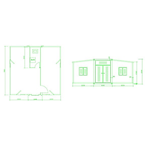 Generic Portable Prefab Tiny Home: 13x20 ft Mobile Expandable House for Versatile Use, Including Hotel, Office, Shop, and More, with Restroom Included (40x40 (Restroom Included)), MPADZ2024RR