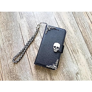 Skull phone leather wallet removable case for iPhone X XS XR 11 12 13 14 Pro Max Samsung S23 S22 S21 S20 Ultra Note 20 10 Plus Mn1280