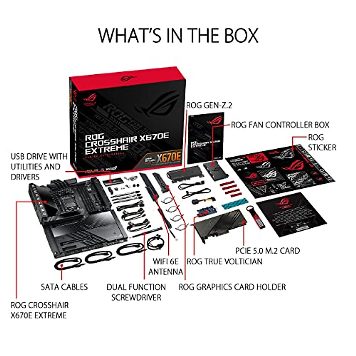 ASUS ROG Crosshair X670E Extreme(WiFi 6E) Socket AM5(LGA 1718) Ryzen 7000 EATX Gaming Motherboard(20+2 Power Stages, PCIe® 5.0, DDR5, 5xM.2 Slots,USB 3.2 Gen 2x2 Front-Panel,USB4™ Ports,Anime Matrix)