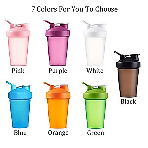 NaDale Shaker Bottle for Protein Mixes 12oz/400ml Pre Workout Shaker Bottles with A Small Stainless Blender Ball and Classic Loop Hook BPA Free, Pink