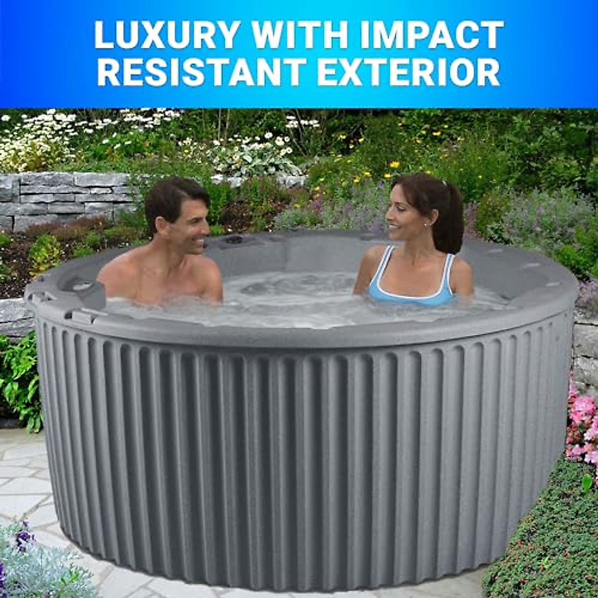 AquaLife Outback™ 5-6 Person 20-Jet Non-Lounger Hot Tub with LED Lighting and Insulated Cover