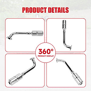 GREHUA Upgrade Exhaust Pipe Muffler Jet Kit Compatible with Predator 212cc 196cc 5.5hp 6.5hp GX160 GX200 Engine Coleman CT200U CT200U-EX BT200X Baja Warrior MB200 Mini Bike KT196 Go Kart Parts