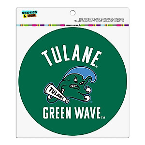 Tulane University Green Wave Automotive Car Refrigerator Locker Vinyl Circle Magnet