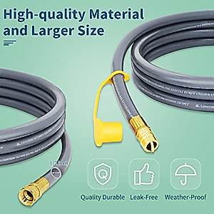 Upgraded 24 Feet 1/2 Inch Natural Gas Hose propane hose extension kit with quick connect fittings fit for weber grill gas conversion kit BBQ, Pizza Oven, Patio Heater and More NG Appliance - CSA