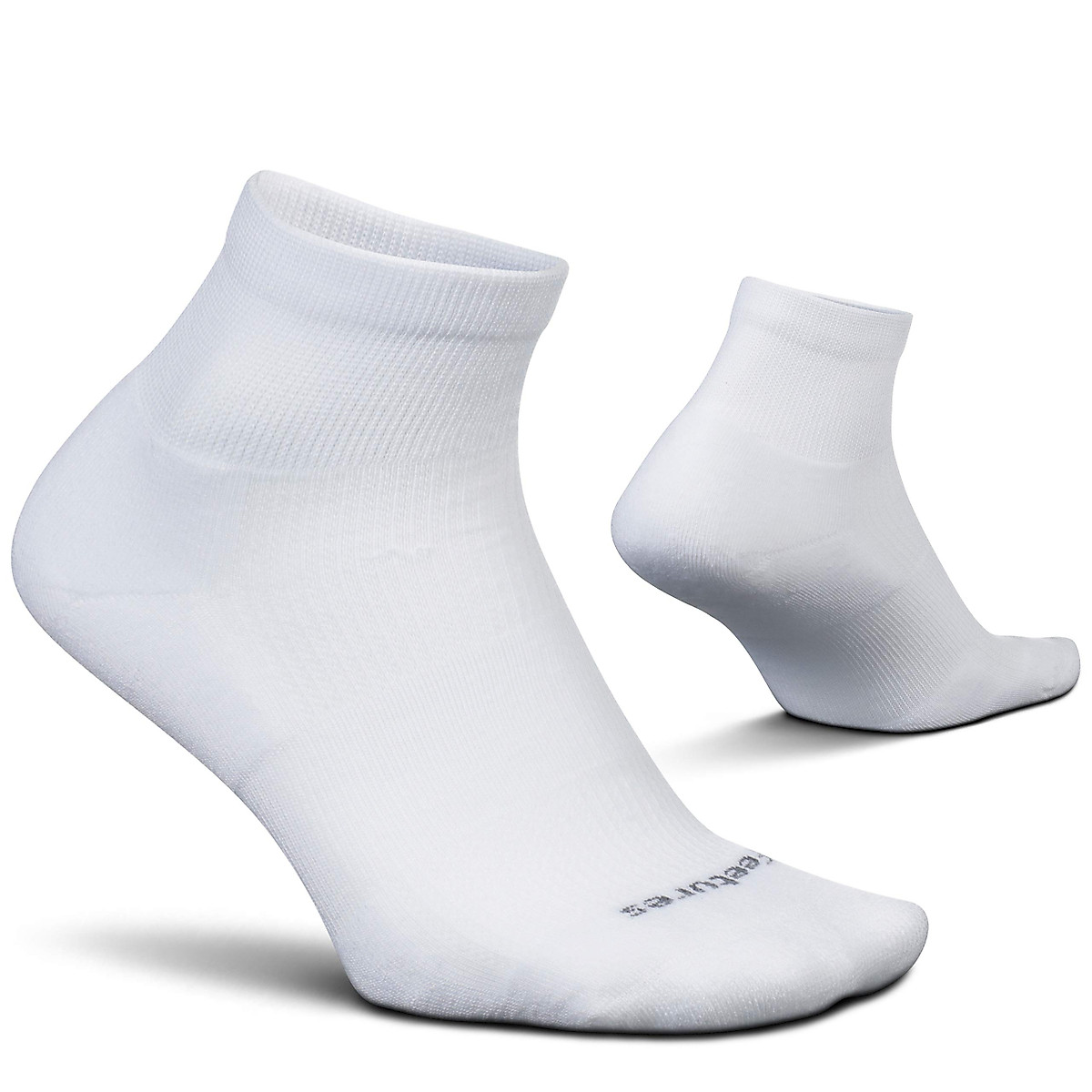 Feetures Therapeutic Cushion Quarter Sock (Small, White)