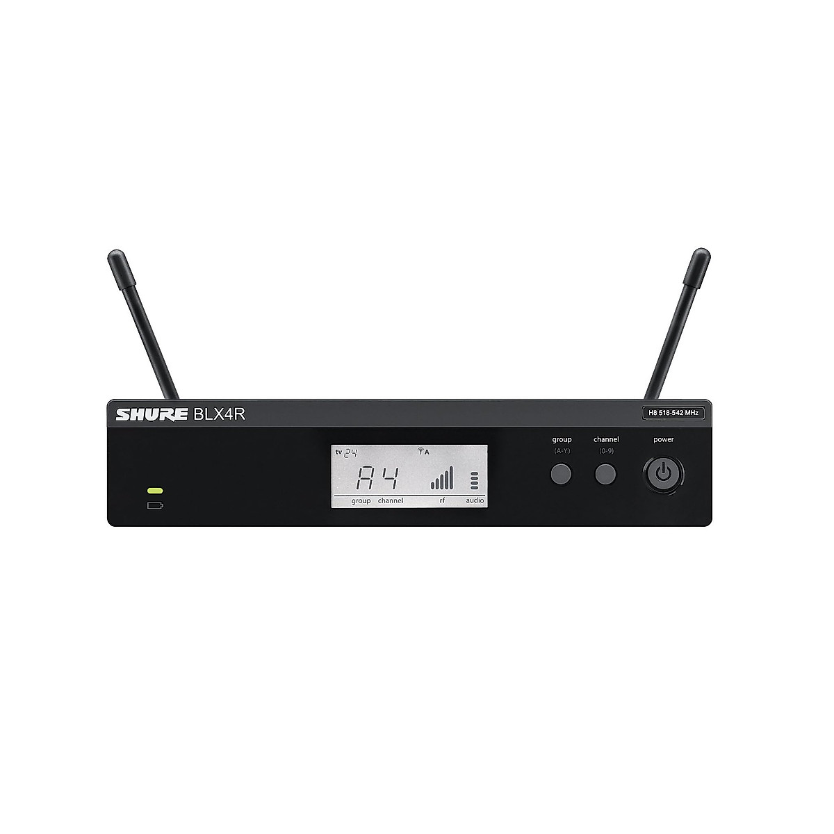 Shure BLX14R/MX53 Wireless Microphone System - 14-Hour Battery Life, 300 ft Range, UHF | MX153 Headset Mic, Single Channel Rack Mount Receiver | H9 Band (BLX14R/MX53-H9)