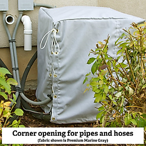 SugarHouse Outdoor Air Conditioner Cover - Premium Marine Canvas - Made in The USA - 7-Year Warranty - 28" x 40" x 20" - Gray