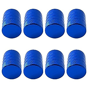 8pcs Valve Caps Prevent Corrosion Car Dust Caps Universal Aluminum Wheel Tire Air Caps Valve Stem Covers(Blue)