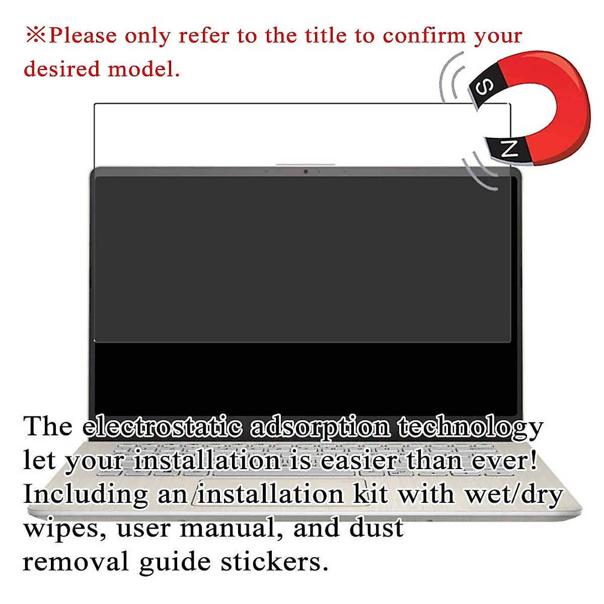 Synvy Tempered Glass Screen Protector Film, Compatible with HP Spectre x360 15-eb0015TX 15-eb0000 15.6" 9H Screen Protectors Guard （Active Area Cover Only）