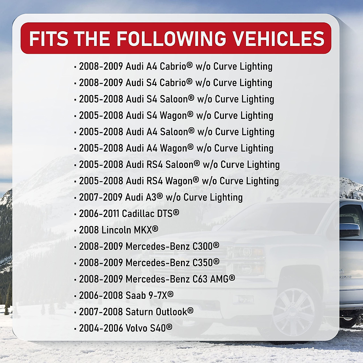 HID Xenon Headlight Ballast - Control Unit Module - Replaces 307 329 115, 8e0 907 391b, 1307 329 098 - Compatible with Audi, Cadillac & More - A4, S4, RS4, A3, DTS, MKX, 9-7x, C300