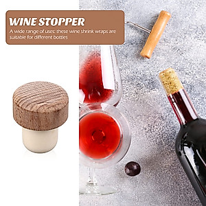 Wine Bottle Stopper 6 Pcs- Natural Soft Wooden Wine Stoppers for Wine Bottles- T Shaped Wine Corks Replacement Corks for Wine Beer Bottle, Glass Bottles, DIY Craft wine saver wine bottle stopper