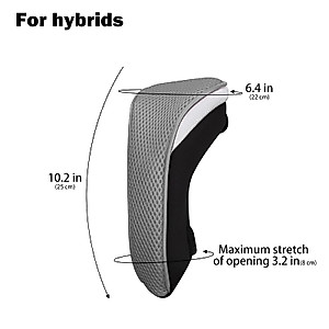 Craftsman Golf 4X Thick Neoprene Hybrid Golf Club Head Cover Headcovers with Interchangeable Number Tags (Gray)