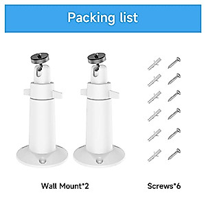 Ayotu Metal Wall Mount for Google Nest Cam(Battery), 360 Degree Flexible Adjustable Security Bracket, Rust-Proof with Durable, 2 Pack White