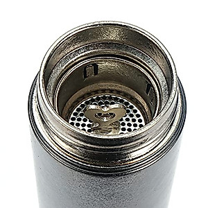 Tajavl 18oz Titanium Tea Tumbler with Filter, Double Walled Vacuum Insulated Travel Mug with Infuser Strainer, Leakproof thermos Water Bottle for Tea Coffee Beverages