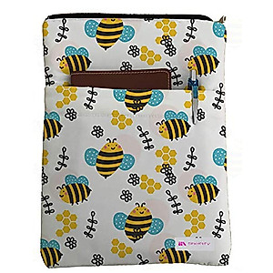 Bees Book Sleeve - Book Cover for Hardcover and Paperback - Book Lover Gift - Notebooks and Pens Not Included