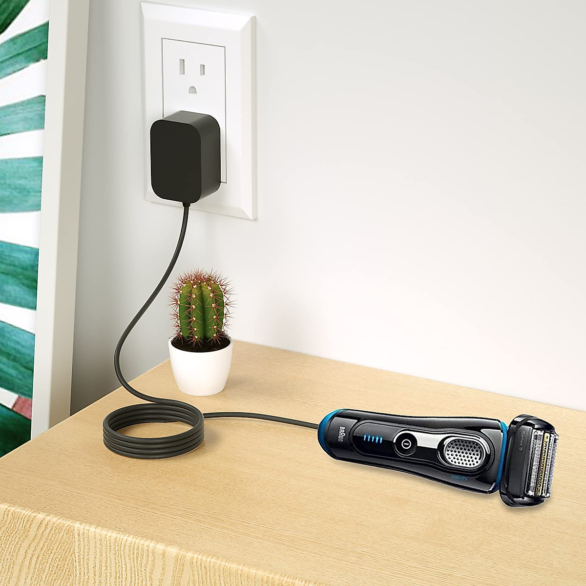 Charger Replacement for Braun Charger,12V Power Cord Compatible with Braun Shaver Series 3//7/5/1/9,Razor 3040s 310s 340S,5190cc 5040s,740S 7865,9290cc 9095cc and more models