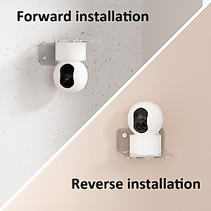 Sezanrpt Clear Acrylic Wall Shelf 4 Pack for Surveillance Cameras, Smart Security Cameras, Small Floating Shelf for Plants, Speaker, Dog Camera, 4'', with Cable Clips