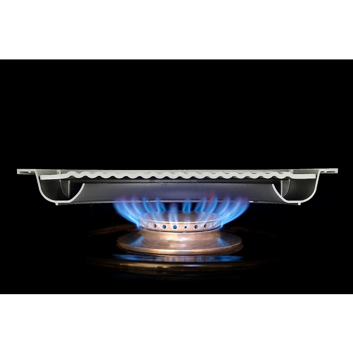 TECHEF - TRUE GRILL PAN - Stovetop Nonstick Indoor/Outdoor Smokeless BBQ Grill Set, including a Grill Plate and Alumium Drip Tray