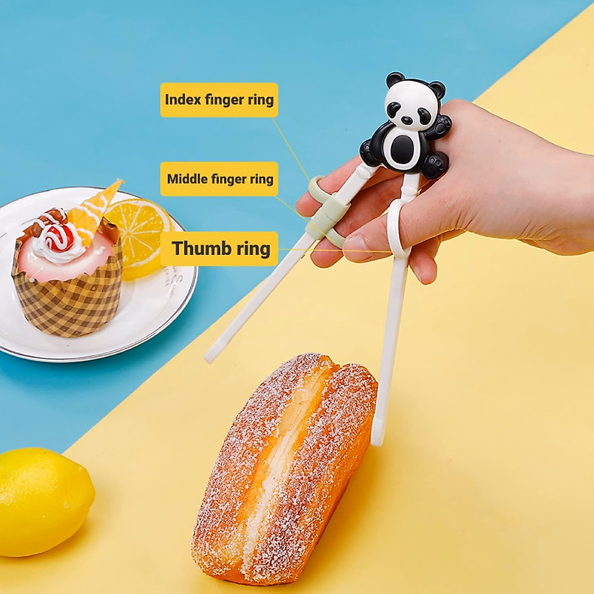 Kids Chopsticks Set - Childlike, Cute, and Easy-to-Use Beginner Chopsticks - Ideal for Children's Cutlery and Learning Utensils - Encourage Fine Motor Skills and Healthy Eating Habits, Panda