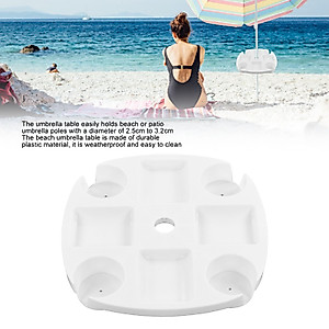 Umbrella Table Tray Round Cup Holder Drink Beach Umbrella Drink Tray Umbrella Tray White 4 Cup Liquor Desk Serving Tray Beverage Drinking Beverage Cocktail Poster Stand Desk Tray Circular Umbrella