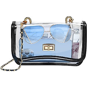 Clear Purse for Women, Clear Bag Stadium Approved, Stylish & Secure Clear Crossbody Bag, Clear Shoulder Handbag, Transparent Clutch Satchel