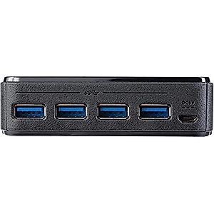 StarTech.com USB 3.0 Peripheral Sharing Switch - 4 USB 3.0 (5Gbps) x 4 Computers - Mac / Windows / Linux - USB A/B Switch - USB Switch (HBS304A24A)