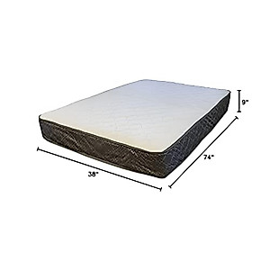 Greaton 9 Inch Twin Hybrid Innerspring Cooling Mattress in a Box Pressure Relieving and Motion Isolating, Black